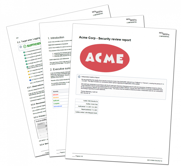 Mint Security - Security review - haastattelumuotoinen auditointi - Blogit